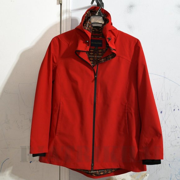 Pendleton | Jackets & Coats | Nwt Red Pendleton Ladies Hooded Rain ...